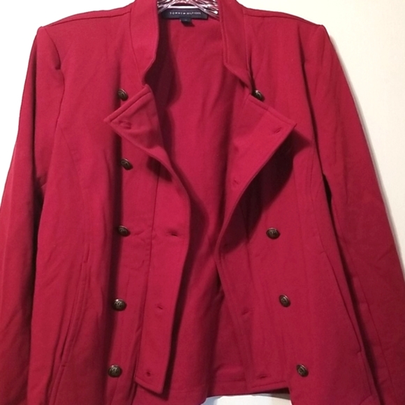 Tommy Hilfiger | Jackets & Coats | New Military Band Jacket Chili ...